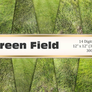 Digital Paper Pack GREEN Field,digital Grass Texture,green Grass ...