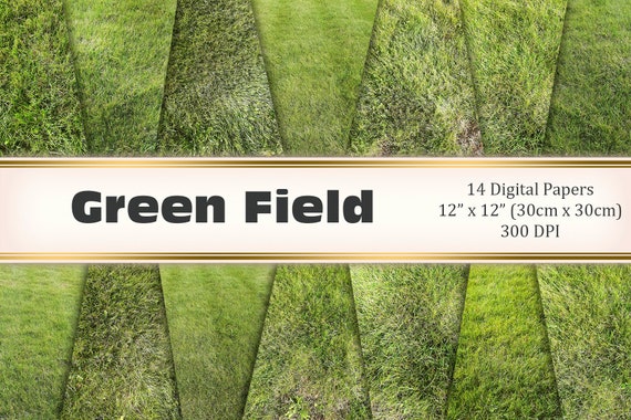 Digital Paper Pack GREEN Fielddigital Grass Texturegreen | Etsy