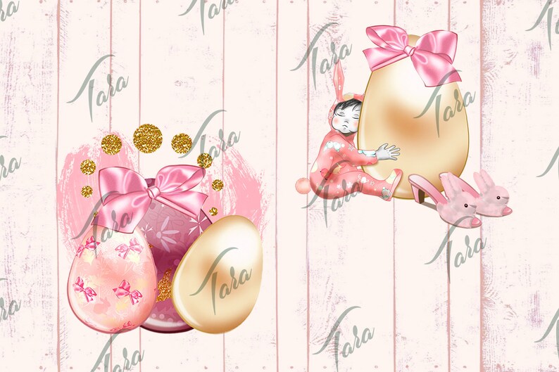 EASTER Cute BABY GIRL Clip Art illustration Cute Baby Girl - Etsy