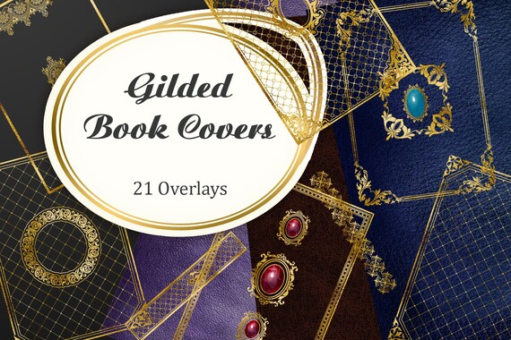 GILDED BOOK COVERS Overlaysgold Ornamental Decorative Book | Etsy