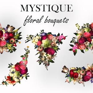 Digital Bouquets Clipart Mystique,floral Arrangements,instant Download Digital Bouquets,wedding ...