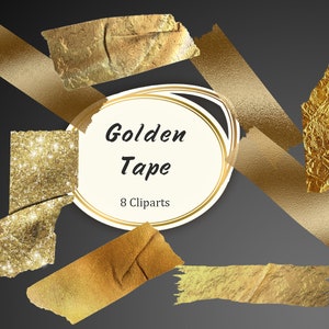 Digital Clipart GOLDEN Tape,washi Tape Clipart,gold Tape Clipart ...