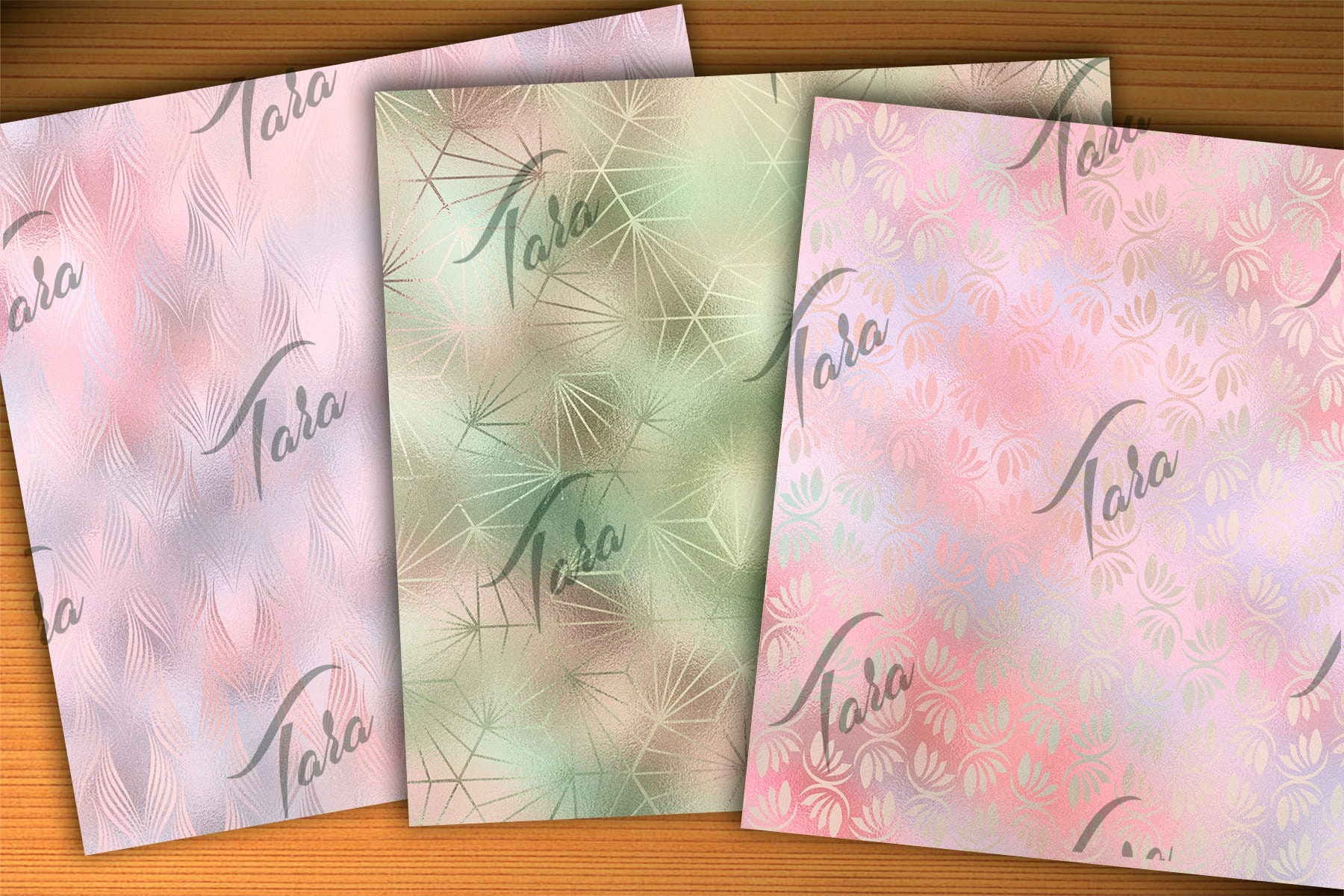 Digital Paper Pack ART DECO Iridescent,iridescent Digital Texture ...