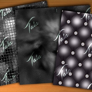 Digital Paper Pack LUXURY Black,black Foil Glitter Background,printable ...
