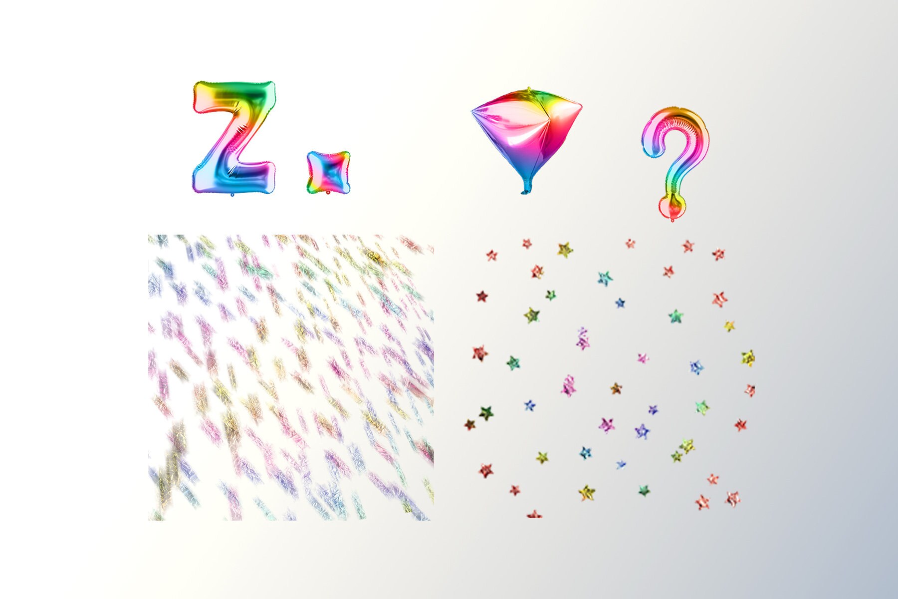 Digital RAINBOW LETTERS Balloondigital Rainbow Foil Letters - Etsy