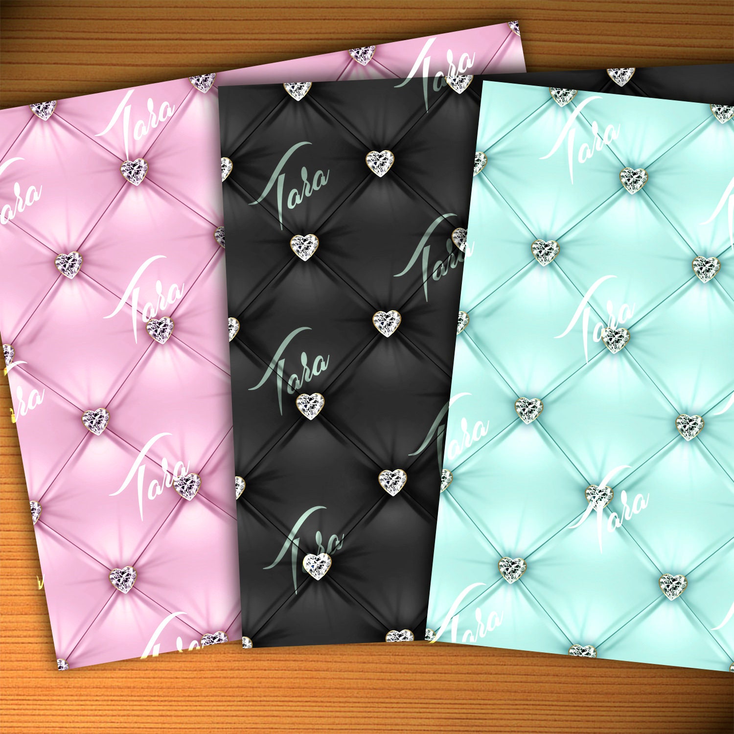 Digital Paper DIAMOND HEART Tuftedupholstery Diamond Textured - Etsy