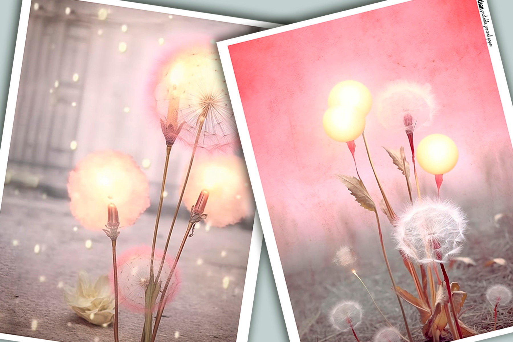 ILLUMINATES DANDELION Printable Paper,dandelion Journal Paper,fantasy ...