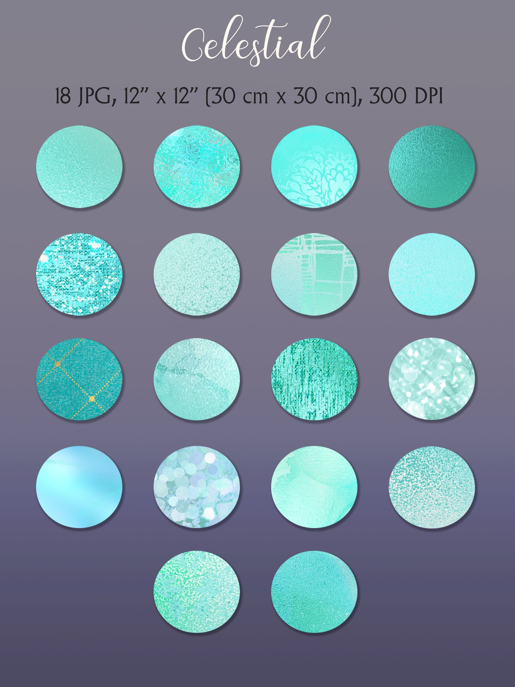 Digital Paper Pack Celestial,celeste Foil Background,printable ...