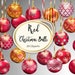 RED CHRISTMAS BALLS Clipart,christmas Baubles Clipart,christmas ...