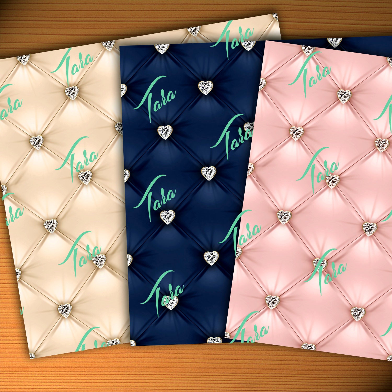 Digital Paper DIAMOND HEART Tuftedupholstery Diamond Textured - Etsy