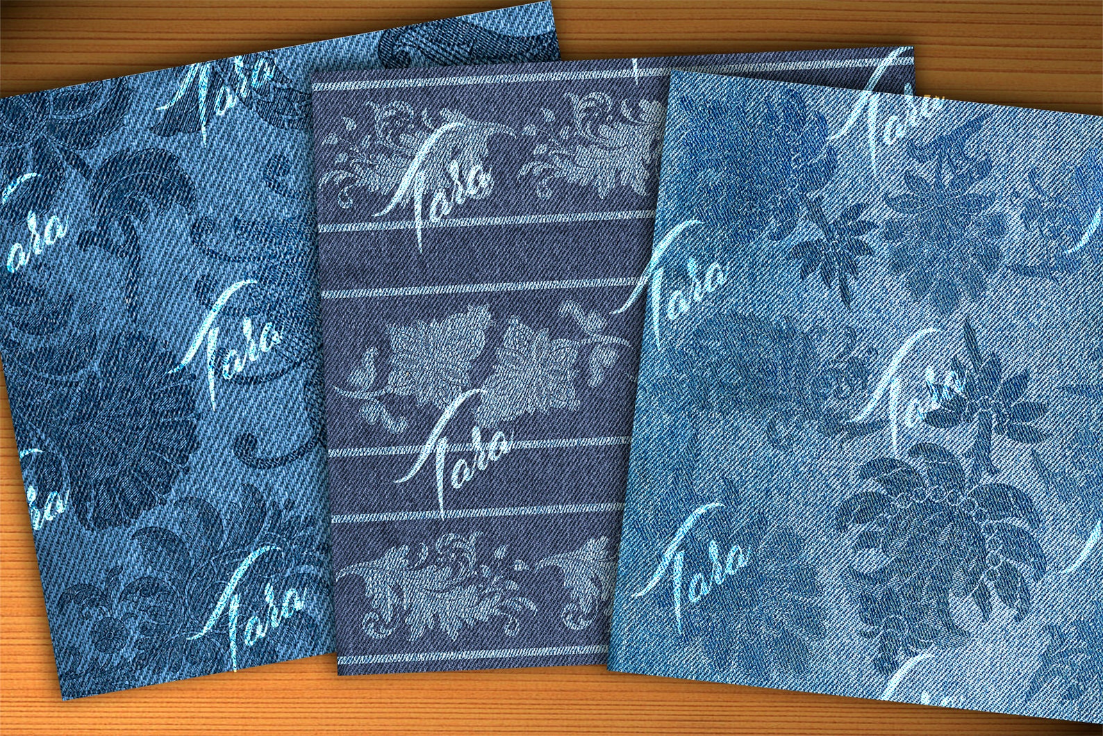 Digital Paper Pack DENIM Jacquard,jeans Digital Paper,paper Rustic ...