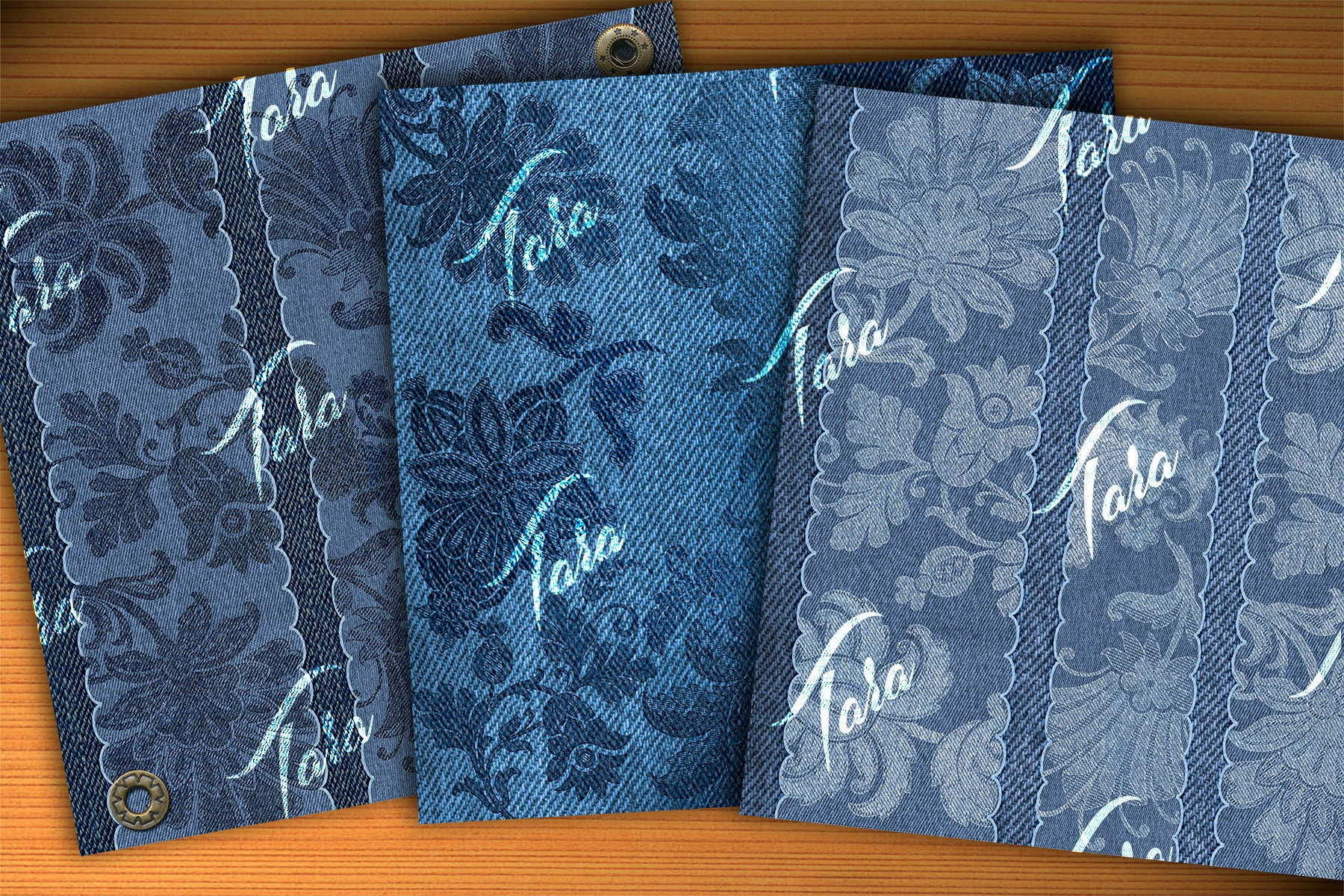 Digital Paper Pack DENIM Jacquard,jeans Digital Paper,paper Rustic ...