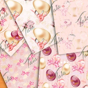 Easter Digital Paper,easter Cute BABY GIRL Digital Paper,digital ...
