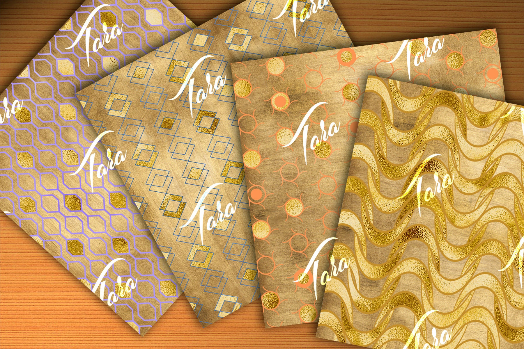Gold Foil Digital Paper Pack GOLDEN Boomabstract Digital - Etsy