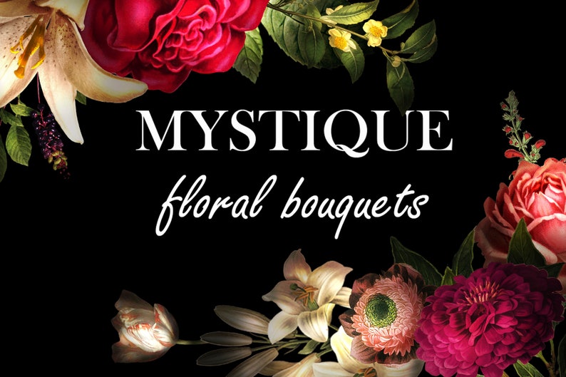 Digital Bouquets Clipart Mystique,floral Arrangements,instant Download Digital Bouquets,wedding ...