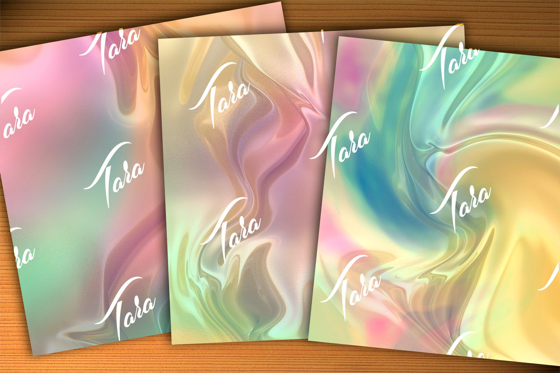 Digital Paper Pack LIQUID UNICORN, Rainbow Ombre Background,abstract ...