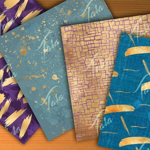 Gold Foil Digital Paper Pack GOLDEN Fantasy,abstract Digital Paper,gold ...
