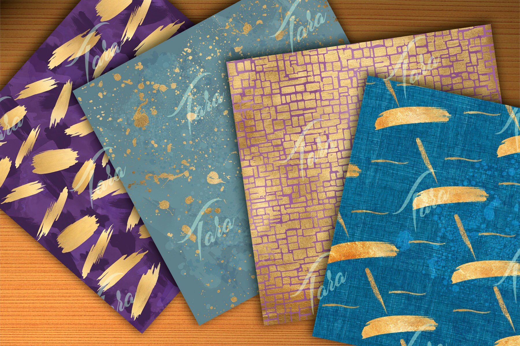 Gold Foil Digital Paper Pack GOLDEN Fantasy,abstract Digital Paper,gold ...