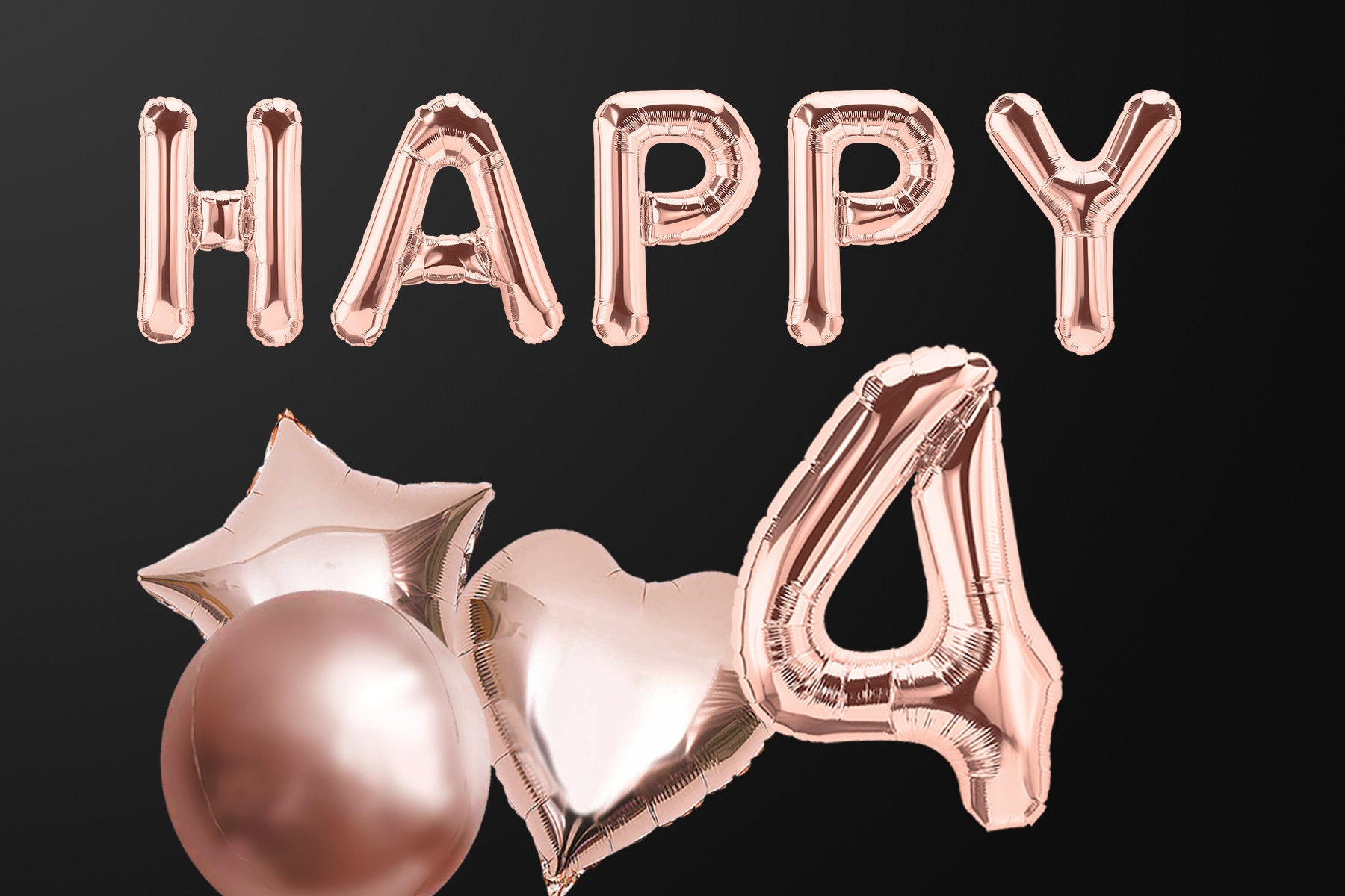 Digital ROSE GOLD ALPHABET Balloons,digital Foil Letters and Numbers ...