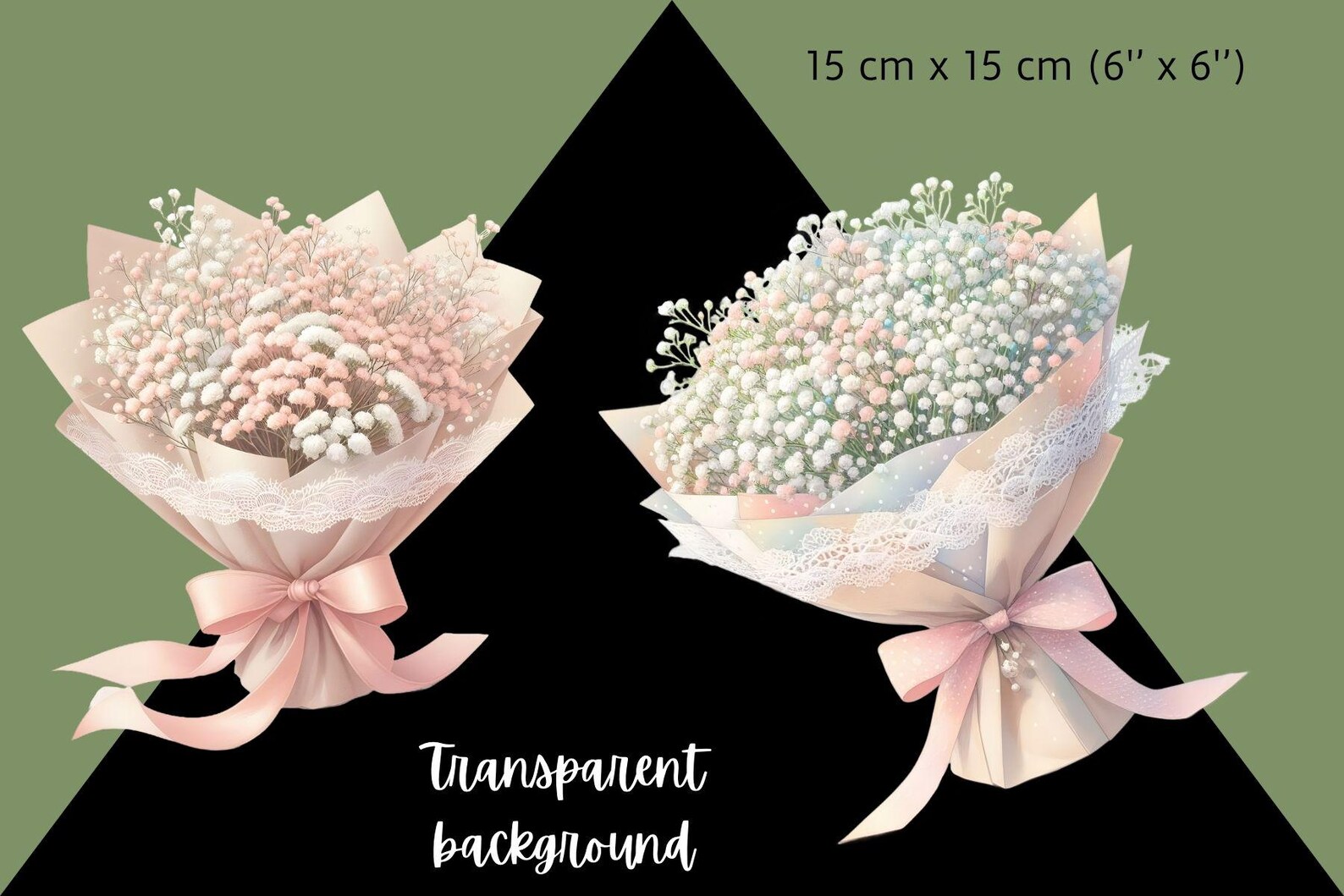 Baby's Breath Clipart, Flowers Clipart, Bouquet, Baby's Breath Bouquet ...