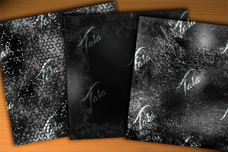 Digital Paper Pack LUXURY Black,black Foil Glitter Background,printable ...