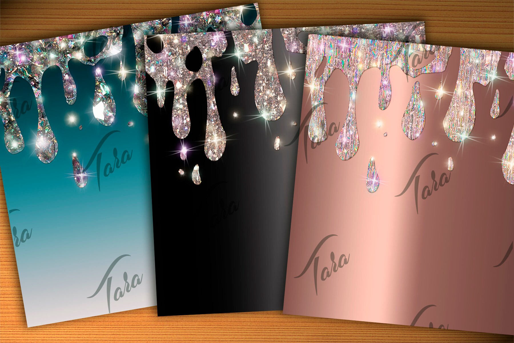 Digital Paper Pack LUXURY Drip,glitter Drips Scrapbooking,glitter ...