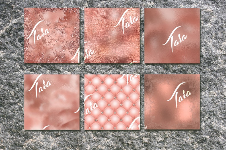 Digital Paper Pack LUXURY ROSE Gold,rose Gold Foil Glitter Background ...