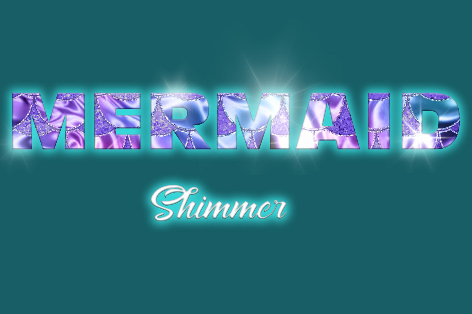 MERMAID SHIMMER Digital Paper Packglitter - Etsy
