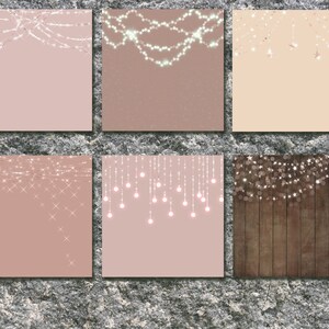 Digital Paper BLUSH FAIRY Lights,blush and Rose Gold Lights,blush ...