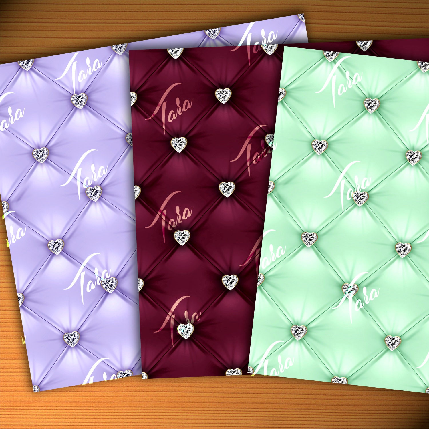 Digital Paper DIAMOND HEART Tuftedupholstery Diamond Textured - Etsy