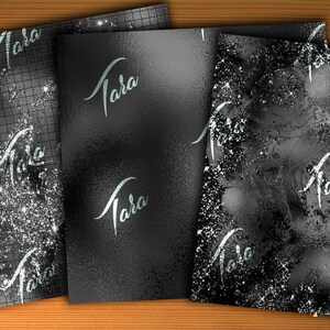 Digital Paper Pack LUXURY Black,black Foil Glitter Background,printable ...