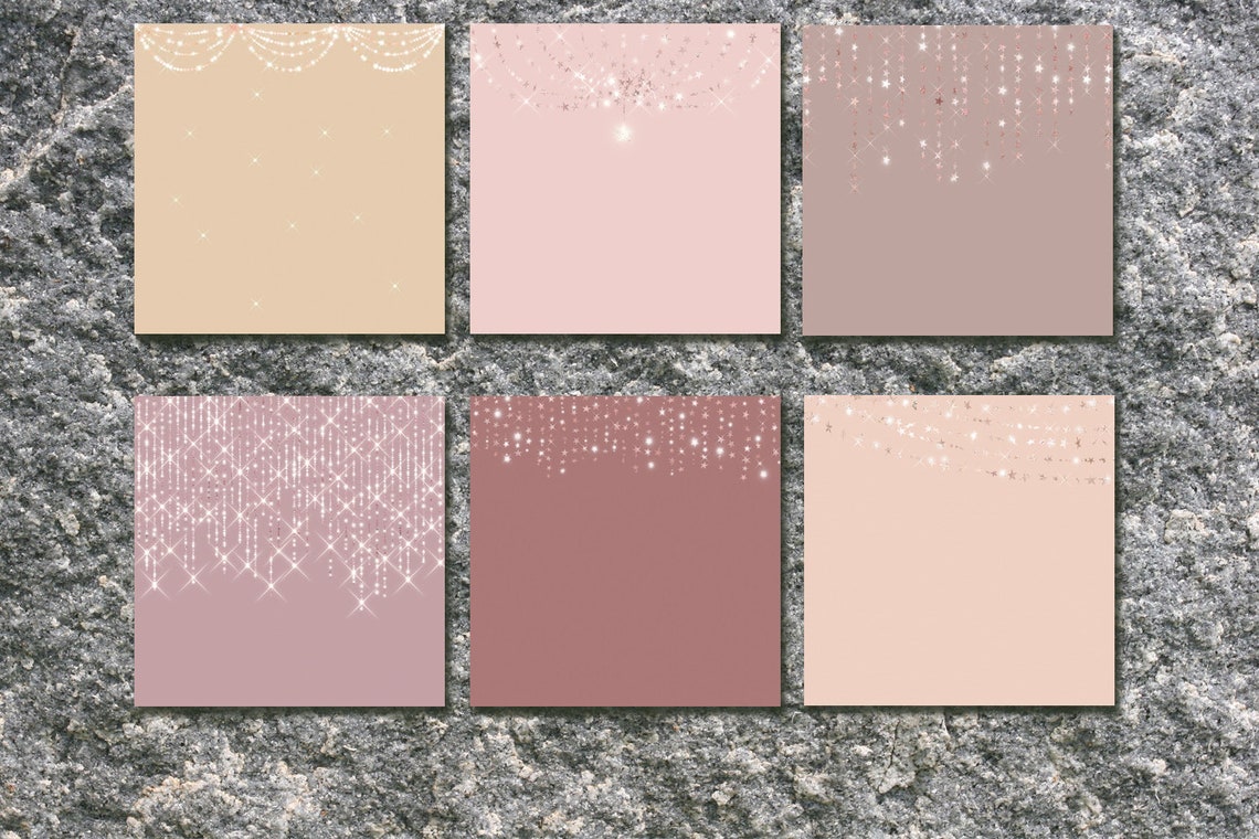 Digital Paper BLUSH FAIRY Lightsblush and Rose Gold - Etsy