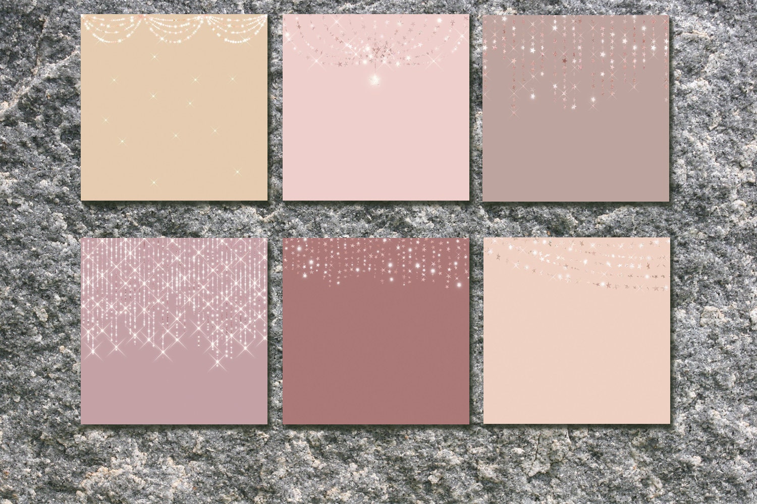 Digital Paper BLUSH FAIRY Lights,blush and Rose Gold Lights,blush ...