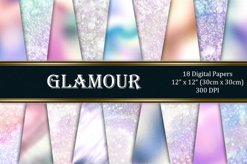 Digital Paper Pack Glamour,glitter Background,shimmering Backgrounds ...