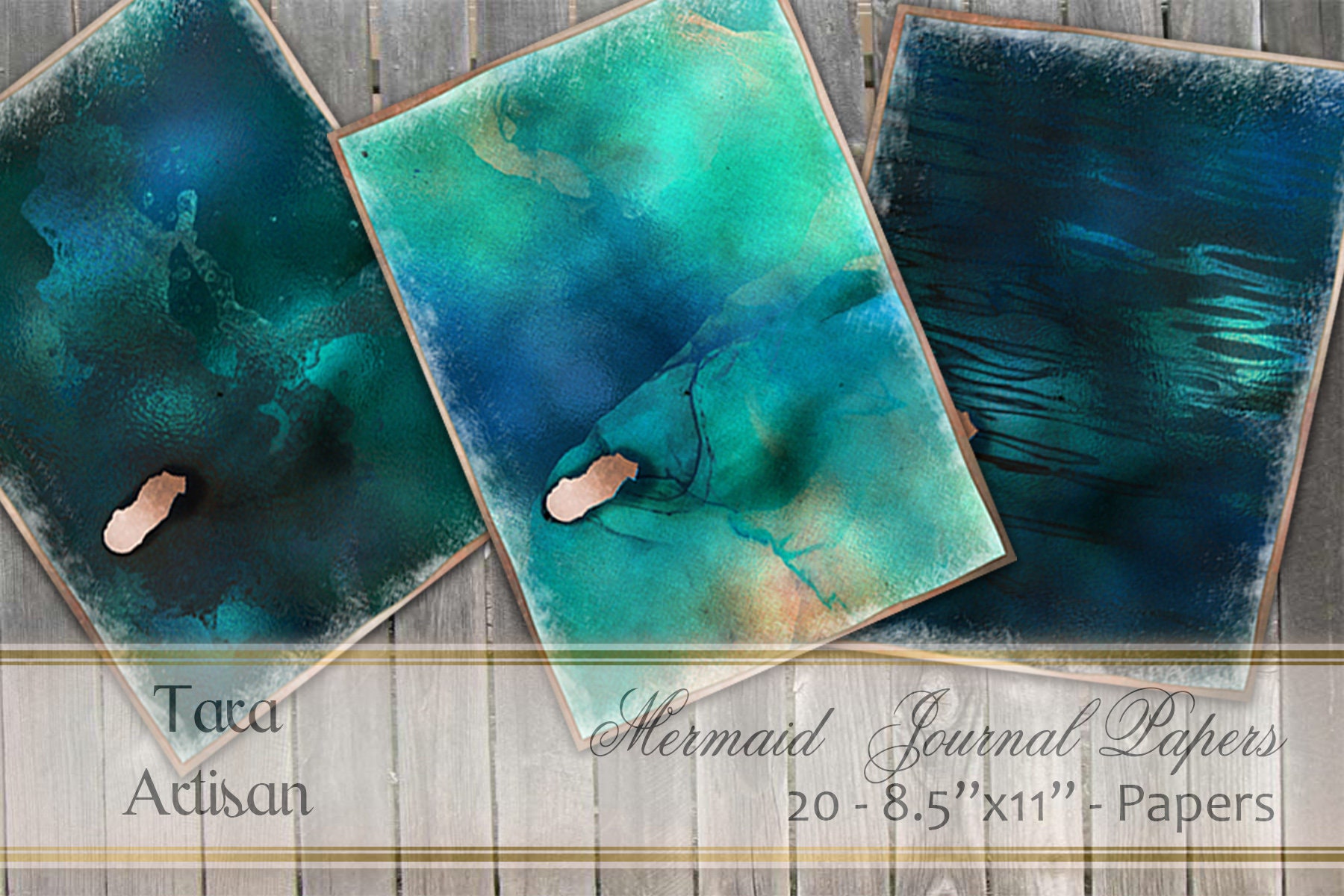 MERMAID PAPER Packvintage Journal Paperfantasy Paper - Etsy