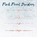 PINK PEARL DIVIDERS Clipart,luxury Bling Wedding Clip Art,pink Pearl ...