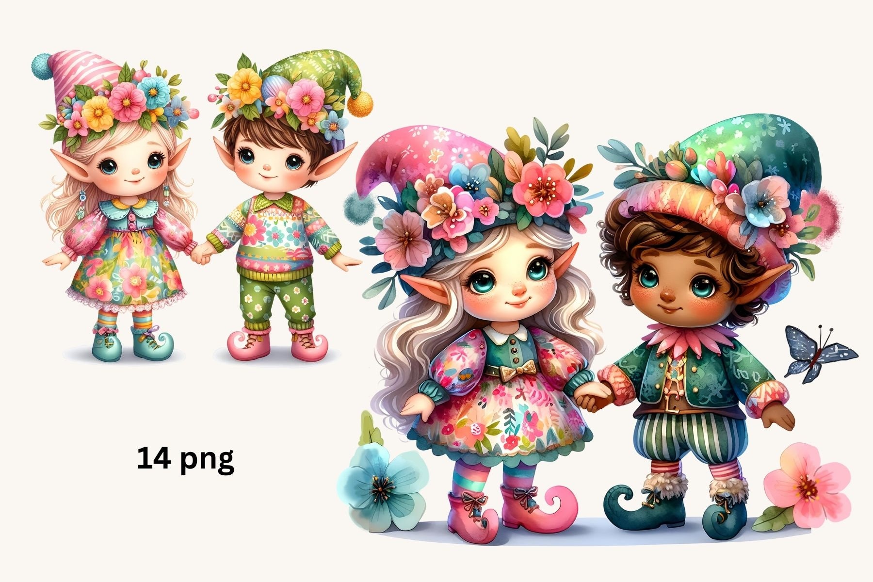 SPRING GNOMES Clipart,clipart Gnomes,watercolor Gnomes Clipart,png ...