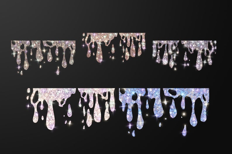 LUXURY DRIP Overlays,glitter Drips Scrapbooking,glitter Overlays ...