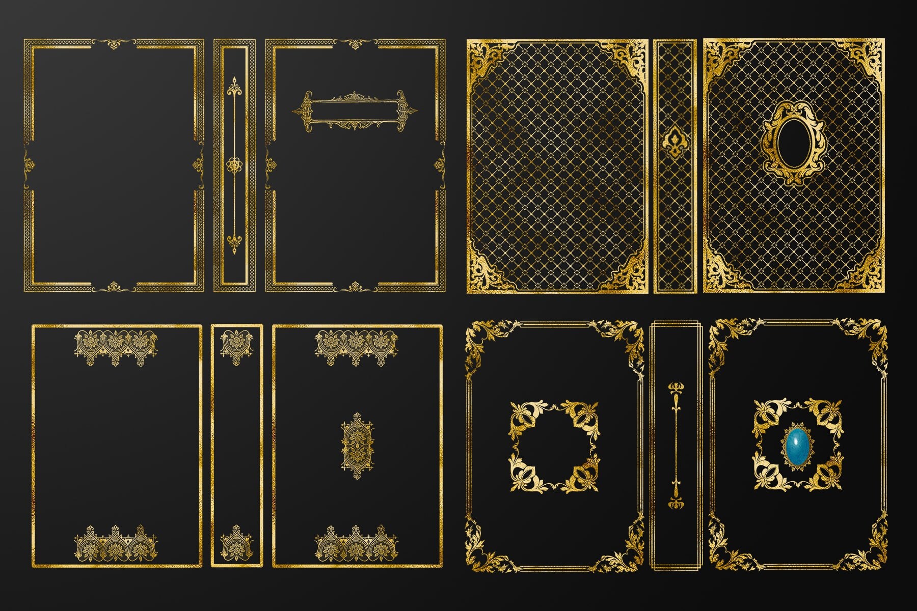 GILDED BOOK COVERS Overlays,gold Ornamental Decorative Book Dust ...