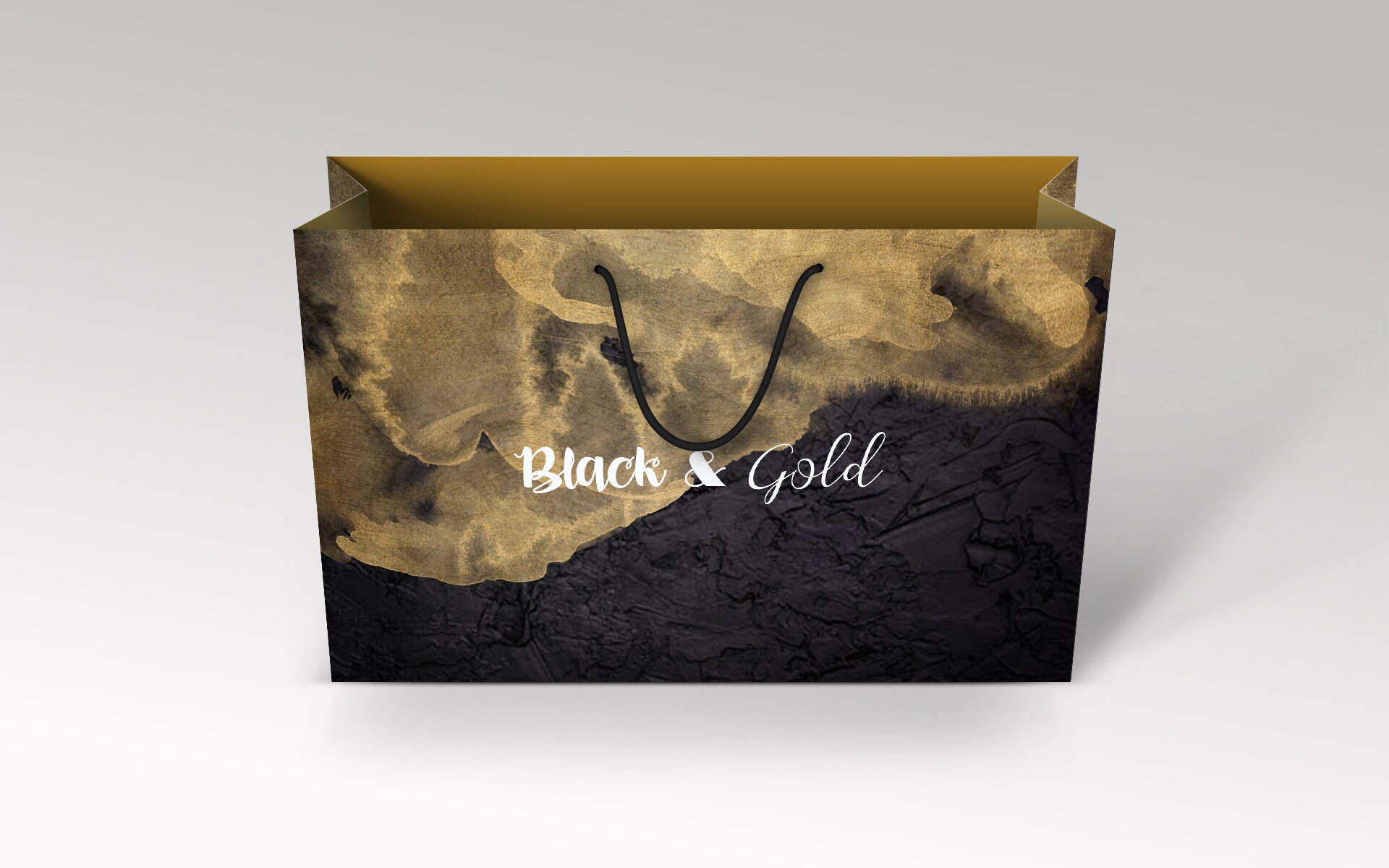 Digital Paper Pack BLACK & GOLD Collection,watercolor Black Gold ...