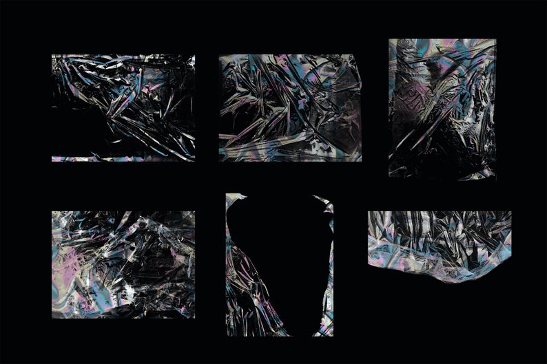20 HOLOGRAPHIC PLASTIC WRAP Photoshop Overlays,plastic Texture Photo ...