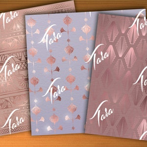 Digital Paper Pack ART DECO Rose Gold,digital Texture Background ...