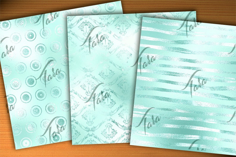 Digital Paper Pack BLUE Glamblue Foil Glitter - Etsy