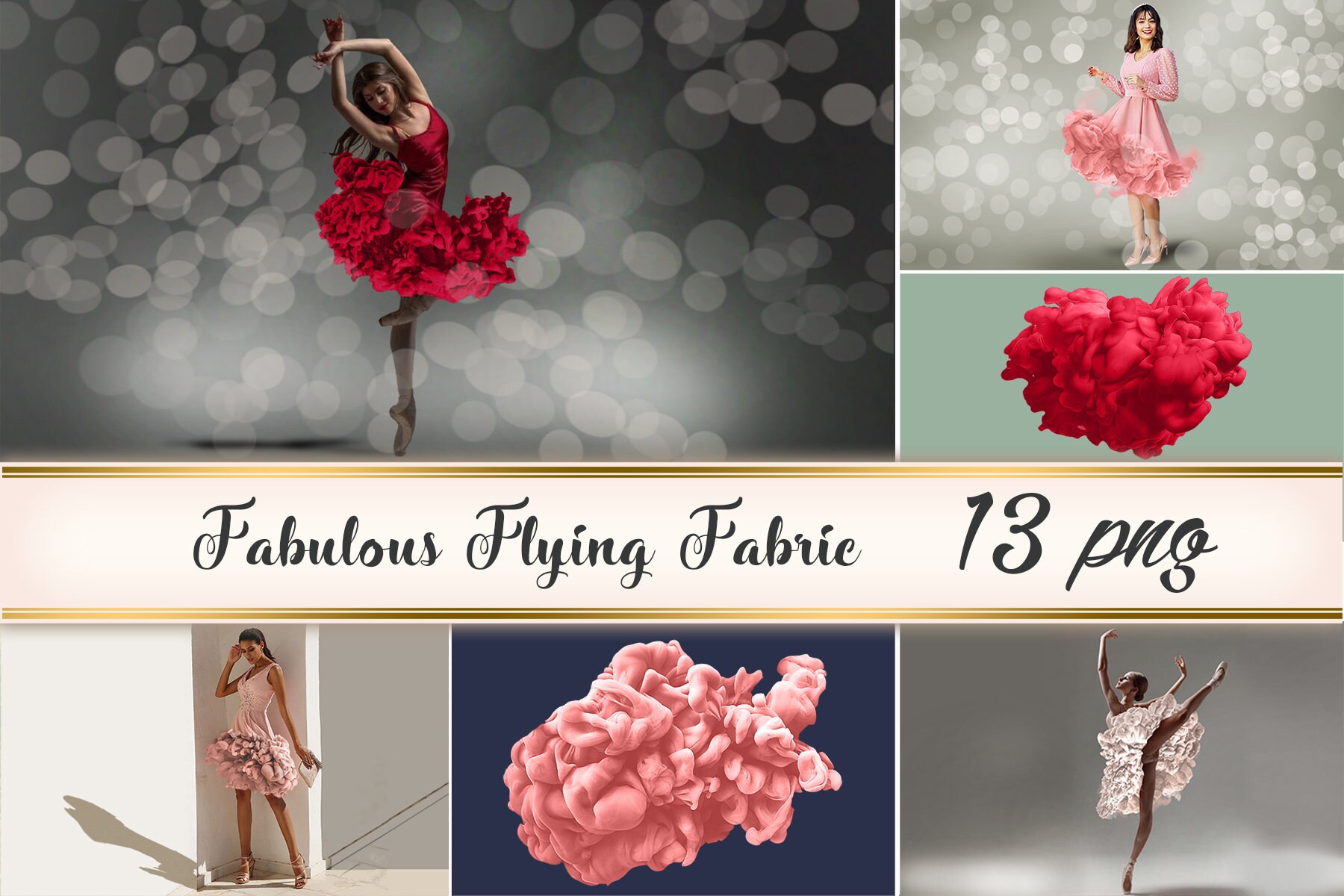 13 FABOLOUS FLYING FABRIC Photoshop Overlays,alcohol Ink,flowing Cloth ...