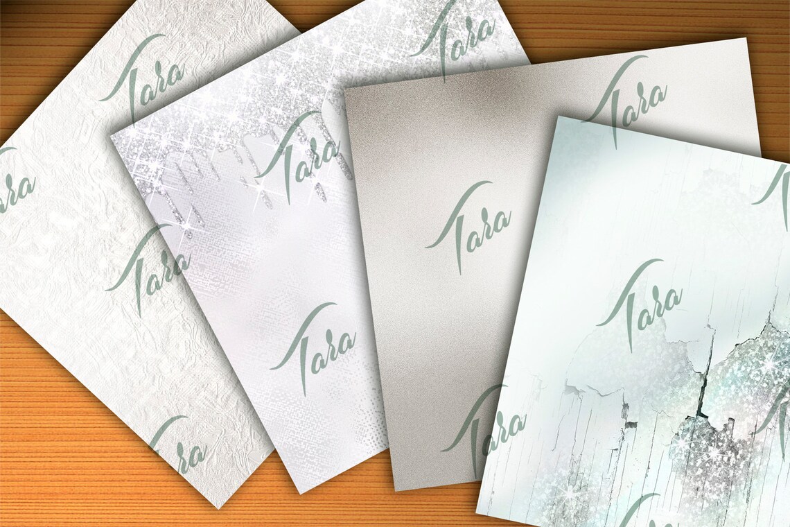 Digital Paper Pack WHITE Texturesglitter - Etsy