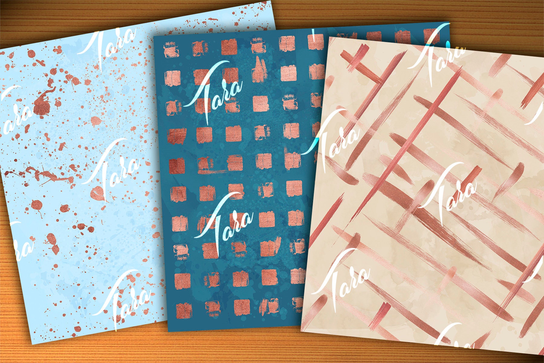 Gold Foil Digital Paper Pack ROSE GOLD Fantasyabstract - Etsy