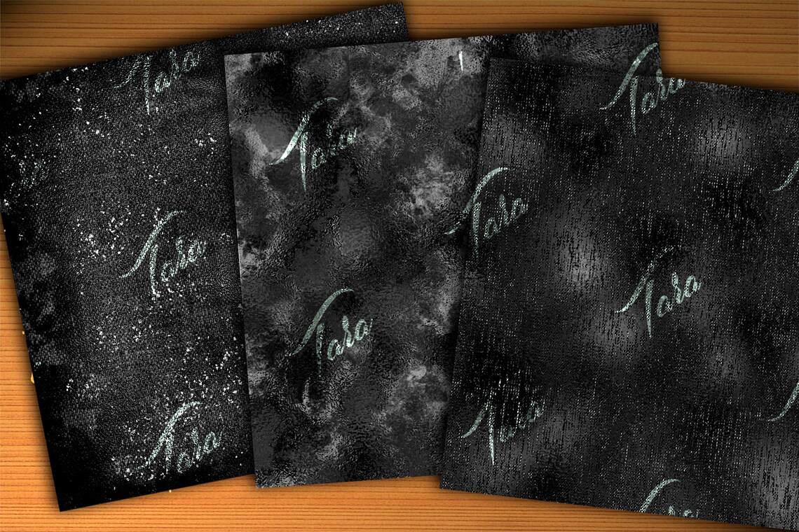 Digital Paper Pack LUXURY Blackblack Foil Glitter - Etsy