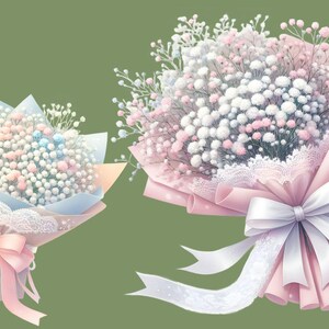 Baby's Breath Clipart, Flowers Clipart, Bouquet, Baby's Breath Bouquet ...