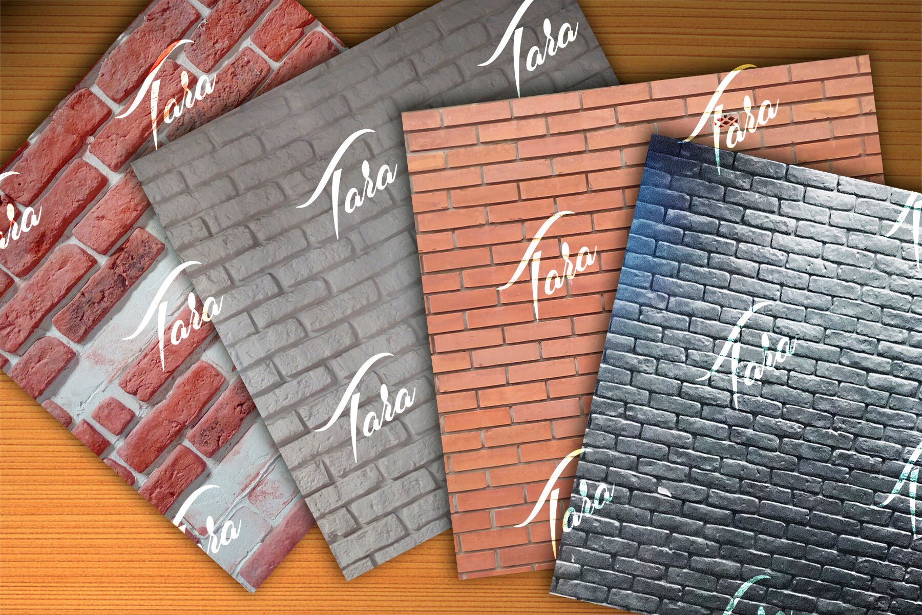 Digital Paper Pack BRICK WALL ,digital Texture Printable Paper Pack ...