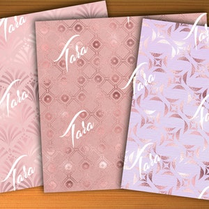 Digital Paper Pack ART DECO Rose Gold,digital Texture Background ...